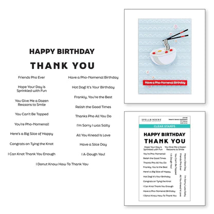 Sweet & Savory Sentiments Clear Stamp Set from Warm Wishes Camper Coll ...