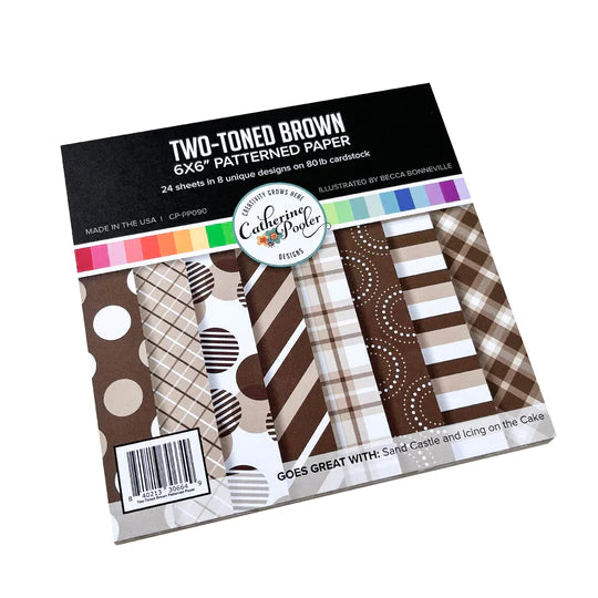Two-Toned Brown Patterned Paper – Bumbleberry Papercrafts Ltd