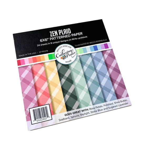 Zen Plaid Patterned Paper – Bumbleberry Papercrafts Ltd