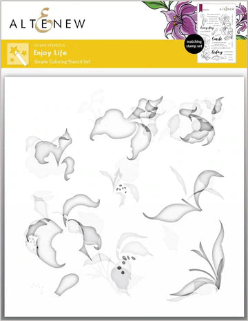 Enjoy Life Simple Coloring Stencil Set (3 in 1) – Bumbleberry ...