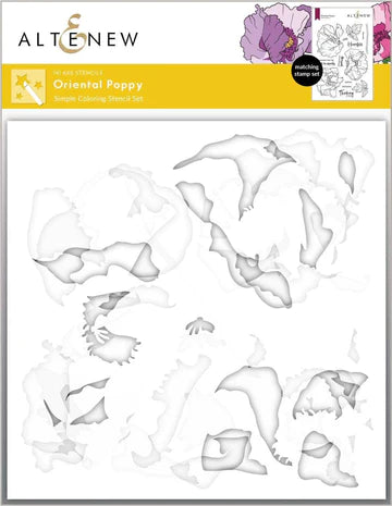 Oriental Poppy Simple Coloring Stencil Set (4 in 1) – Bumbleberry ...