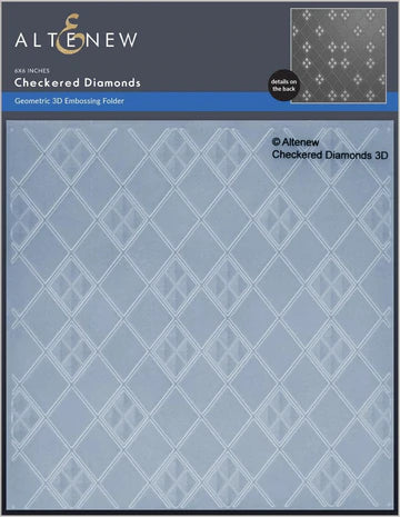Checkered Diamonds 3D Embossing Folder – Bumbleberry Papercrafts Ltd
