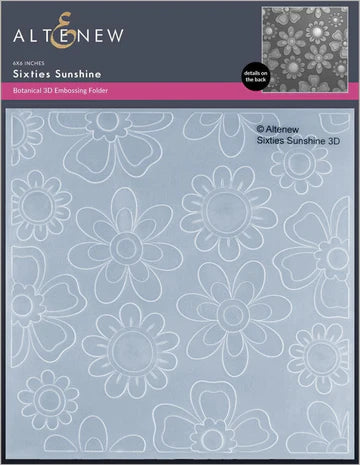 Sixties Sunshine 3D Embossing Folder – Bumbleberry Papercrafts Ltd