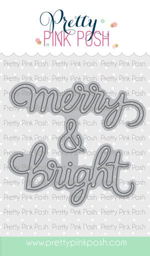 Merry & Bright Script Die – Bumbleberry Papercrafts Ltd
